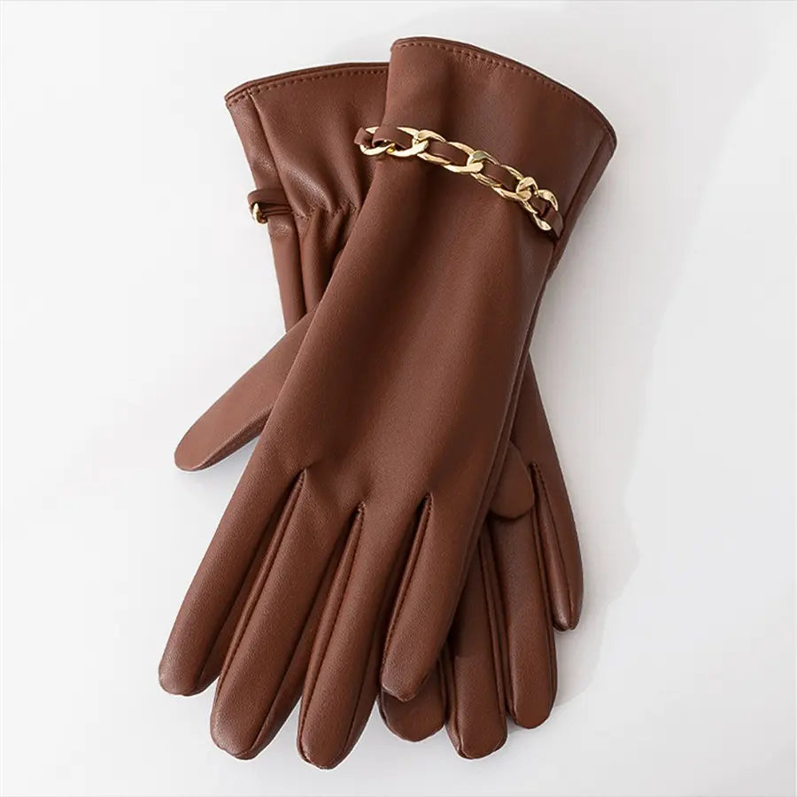 Chic Chain Leather Gloves – HONEY ROUGE